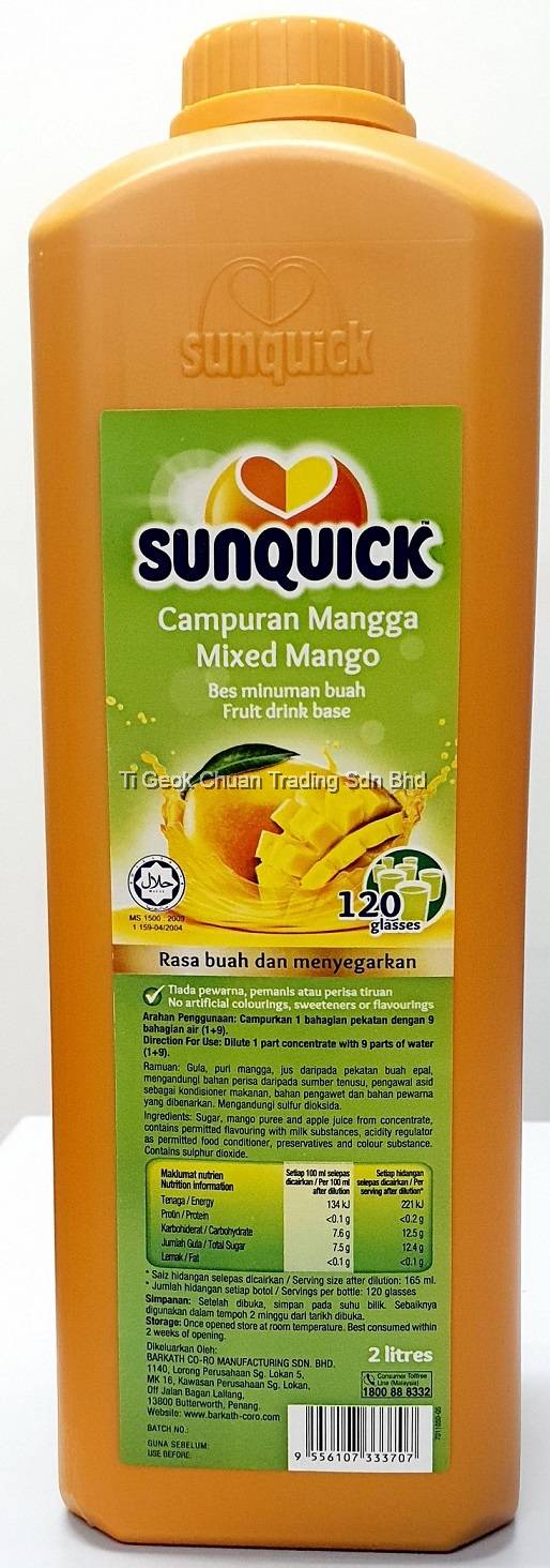 Sunquick Concentrated Fruit Juice Drink Base 2 Litre